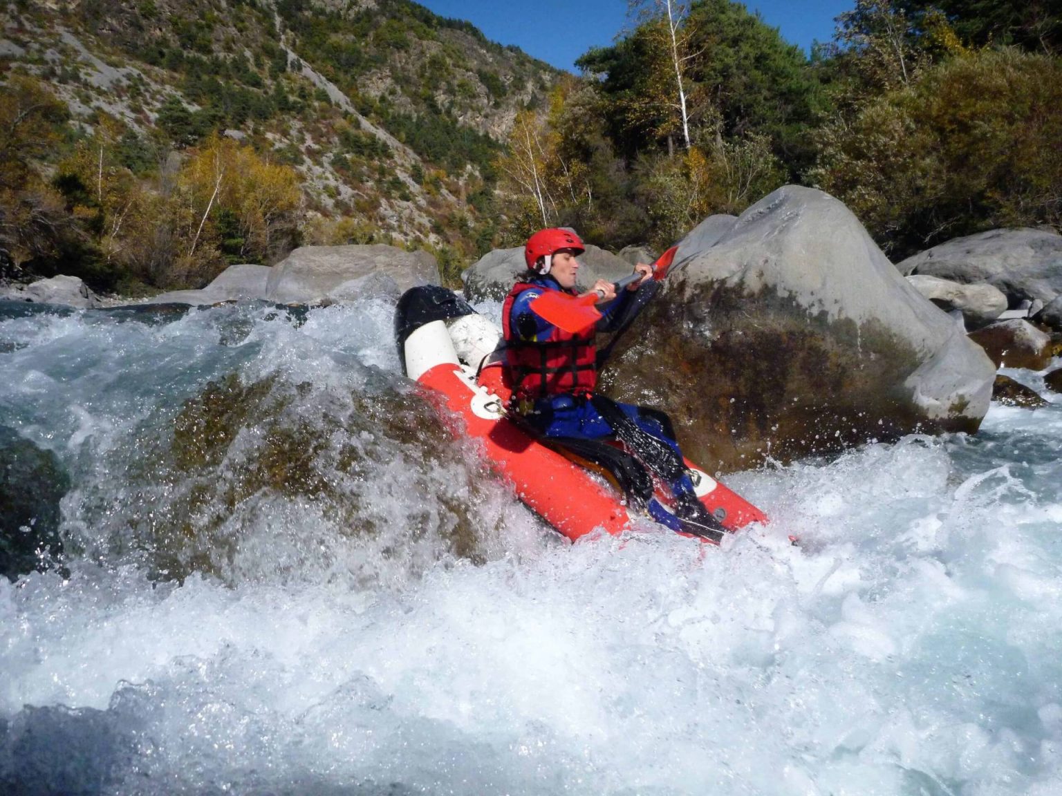 Kayak-Raft on the Ubaye / Hot Dog - Crazy Water Rafting